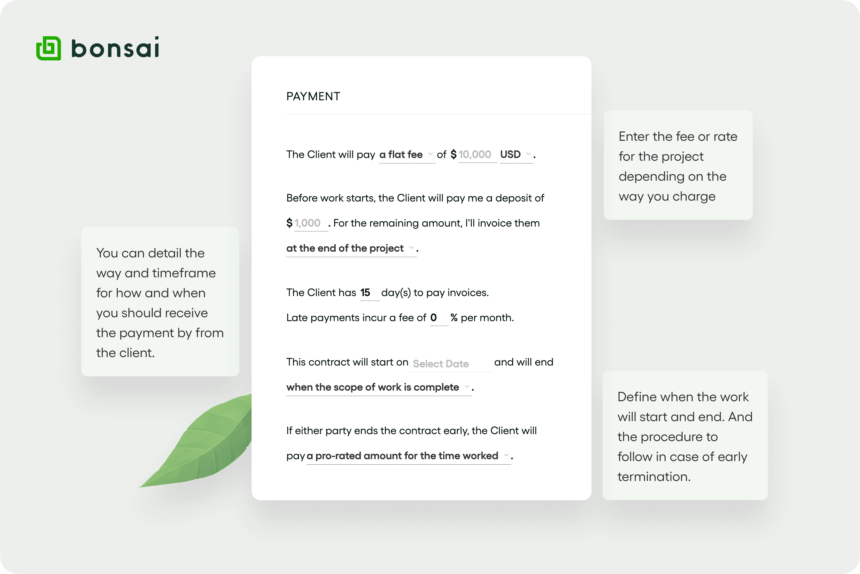 Free Online Contract Creator - Easy to Use & Updated in 2023 - Bonsai