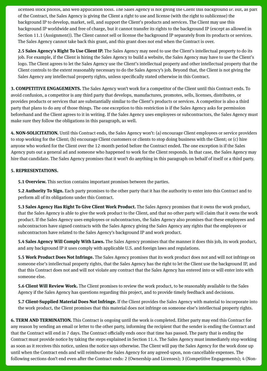 Free Sales Agency Agreement Sample | Sales Agency Contract (FREE - 2024 ...