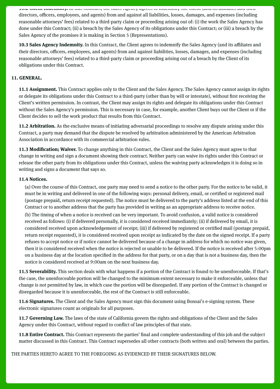 Free Sales Agency Agreement Sample | Sales Agency Contract (FREE - 2024 ...