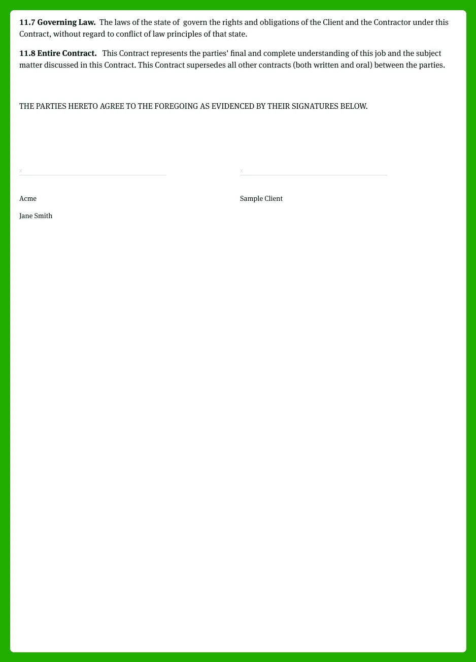 Design Build Contract Template (FREE - Updated 2023) - Bonsai