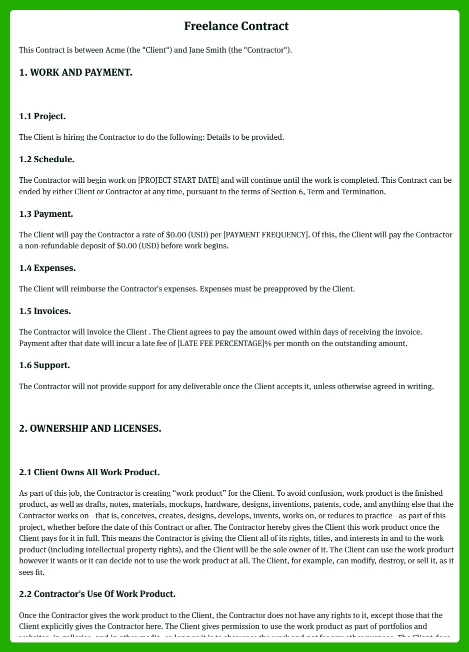 Free Online Contract Creator - Easy to Use & Updated in 2023 - Bonsai