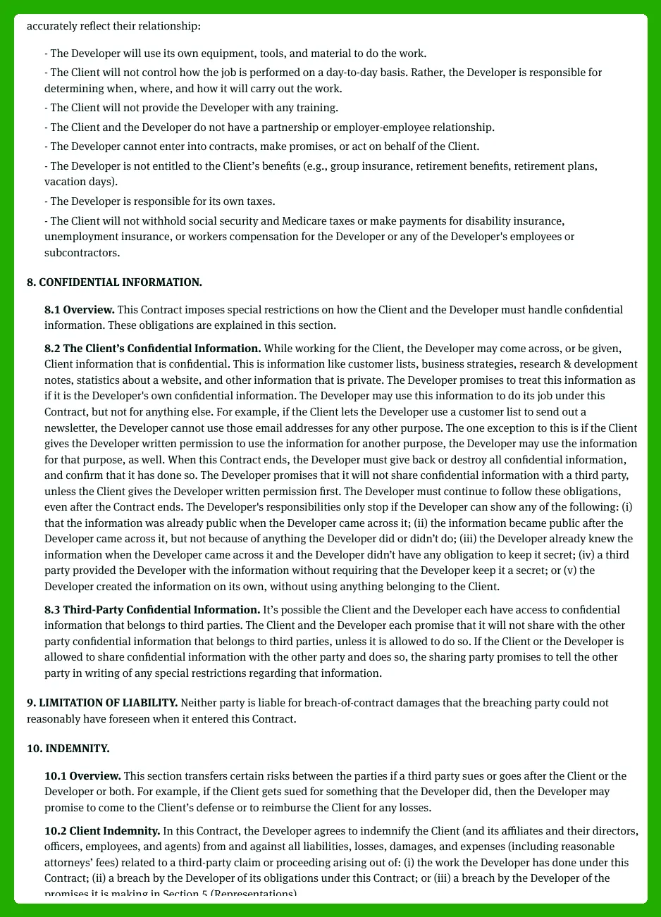 Free Software Development Agreement Template (FREE - 2024 Updated) - Bonsai