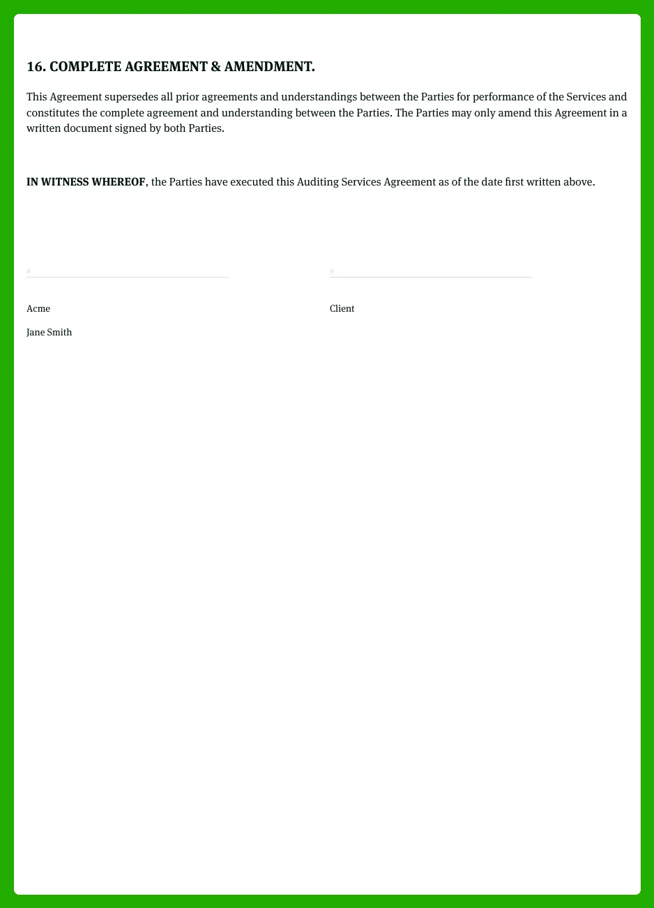 Free Contract Audit Agreement Template (FREE - 2024 Updated) - Bonsai