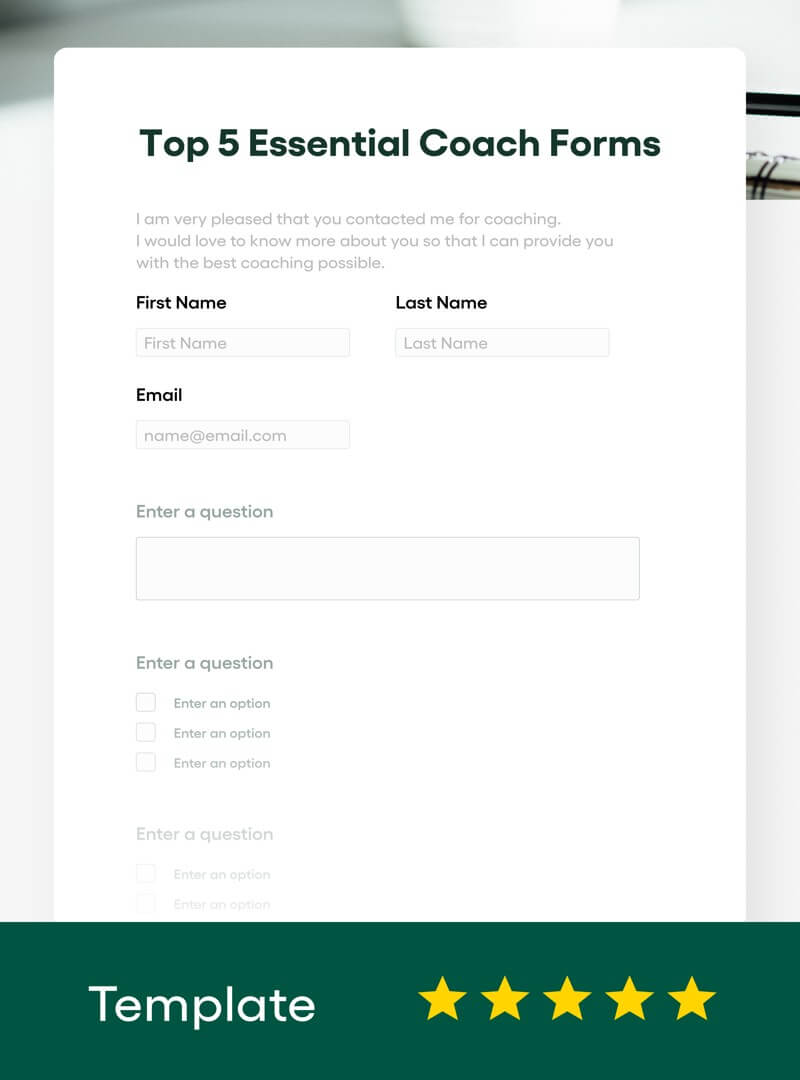 5 Free Essential Coaching Forms You Can Use (FREE - 2024 Updated) - Bonsai