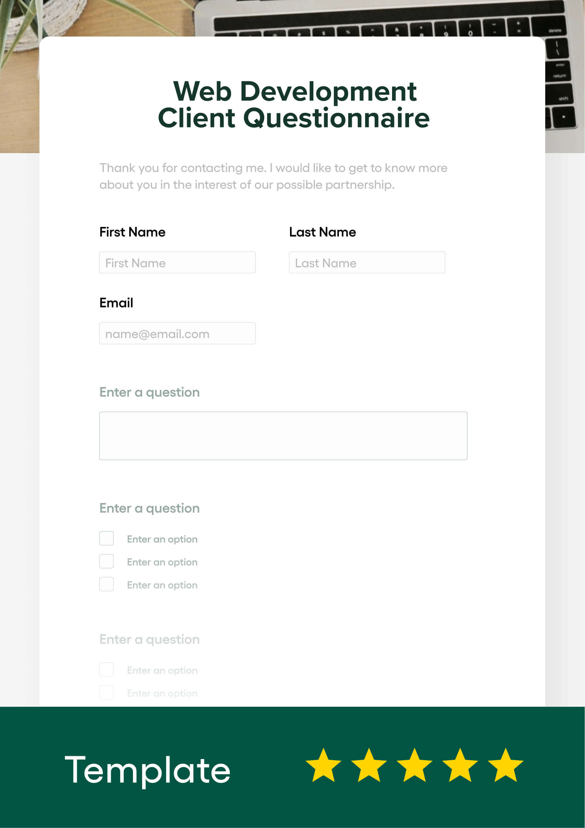 Web Development Client Questionnaire Template (FREE - 2024 Updated ...
