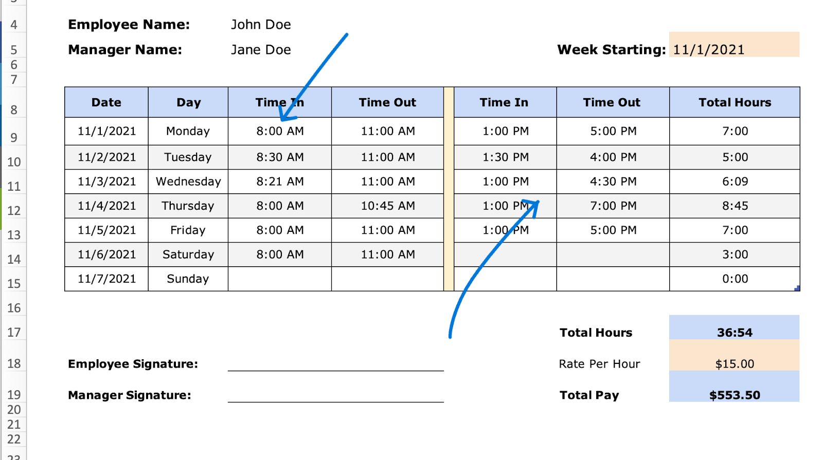 Step-by-step guide: Creating and customizing a timesheet in Excel