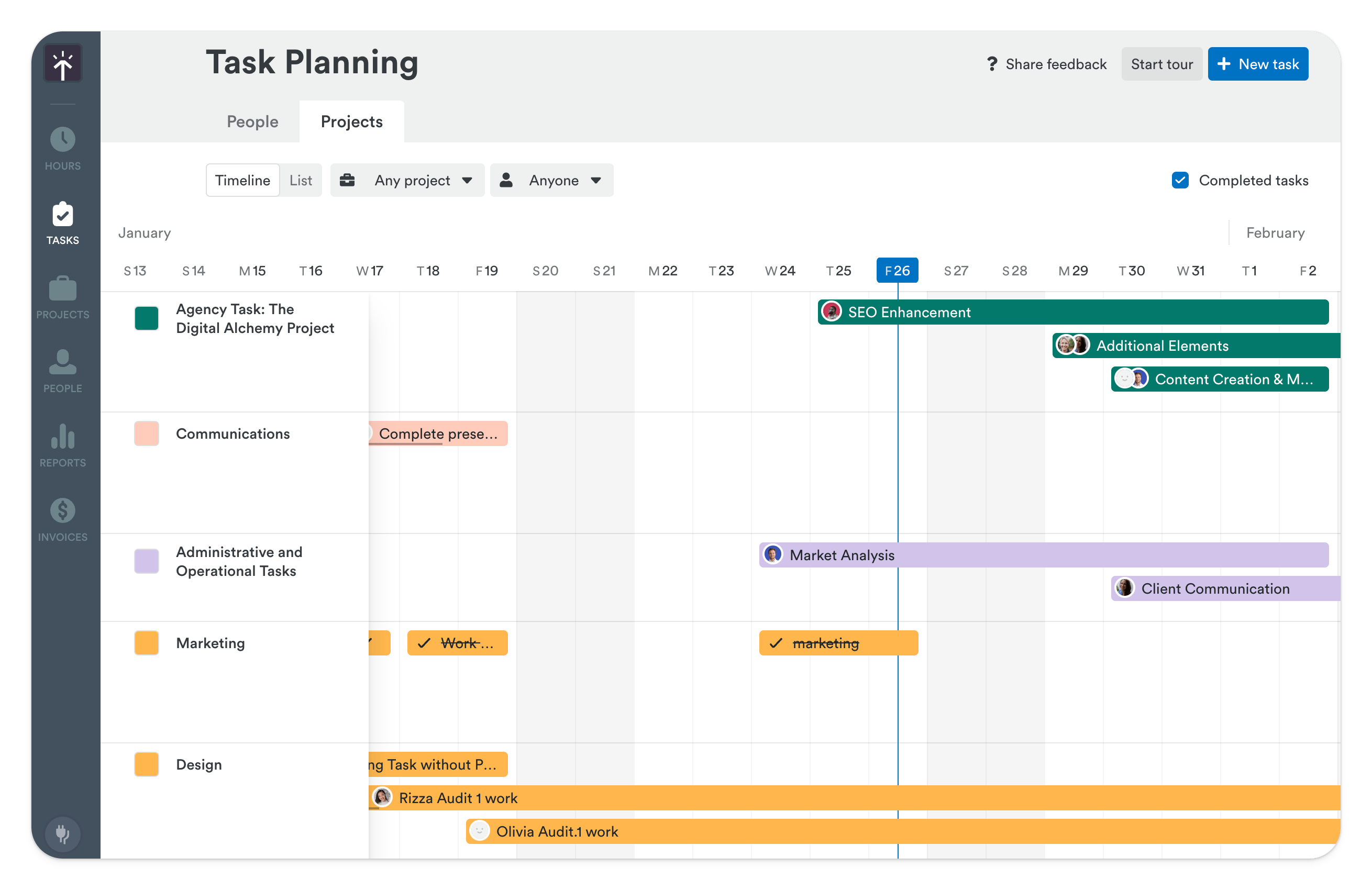 Tasks - Timely Features