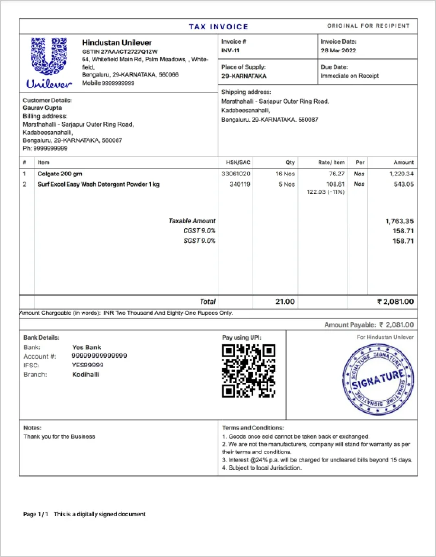 Gst Invoice Gst Rules Bill Format Guide My XXX Hot Girl