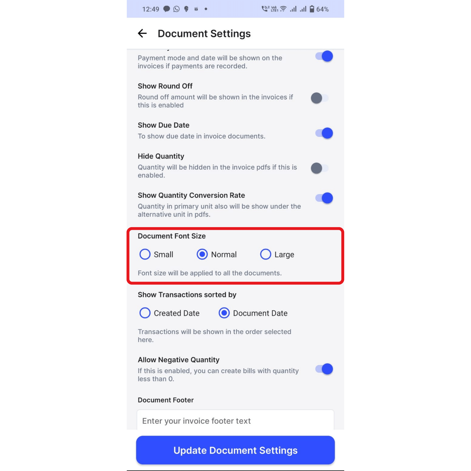How To Change Document Font Size On Android