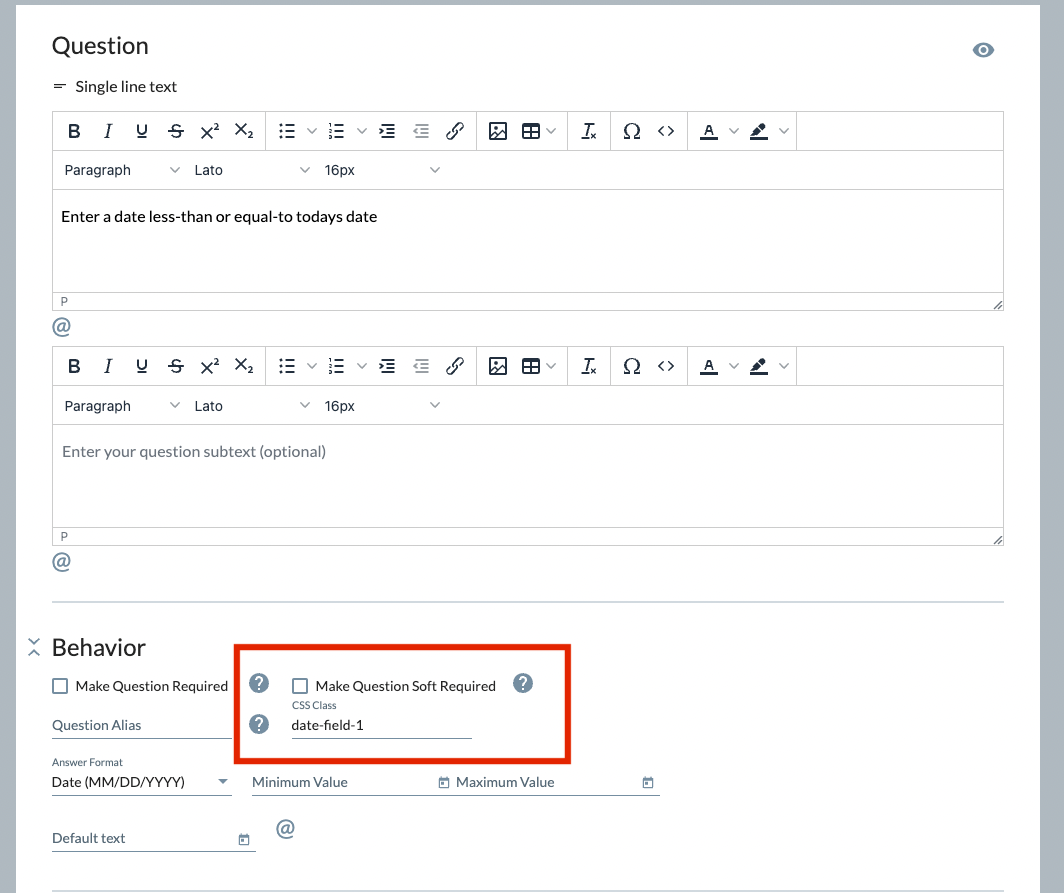 Adding Custom JavaScript to Questions & Pages