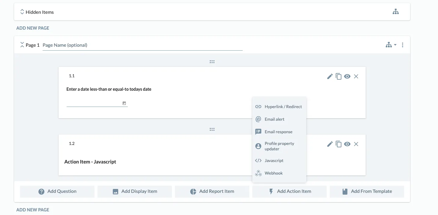 Adding Custom JavaScript to Questions & Pages