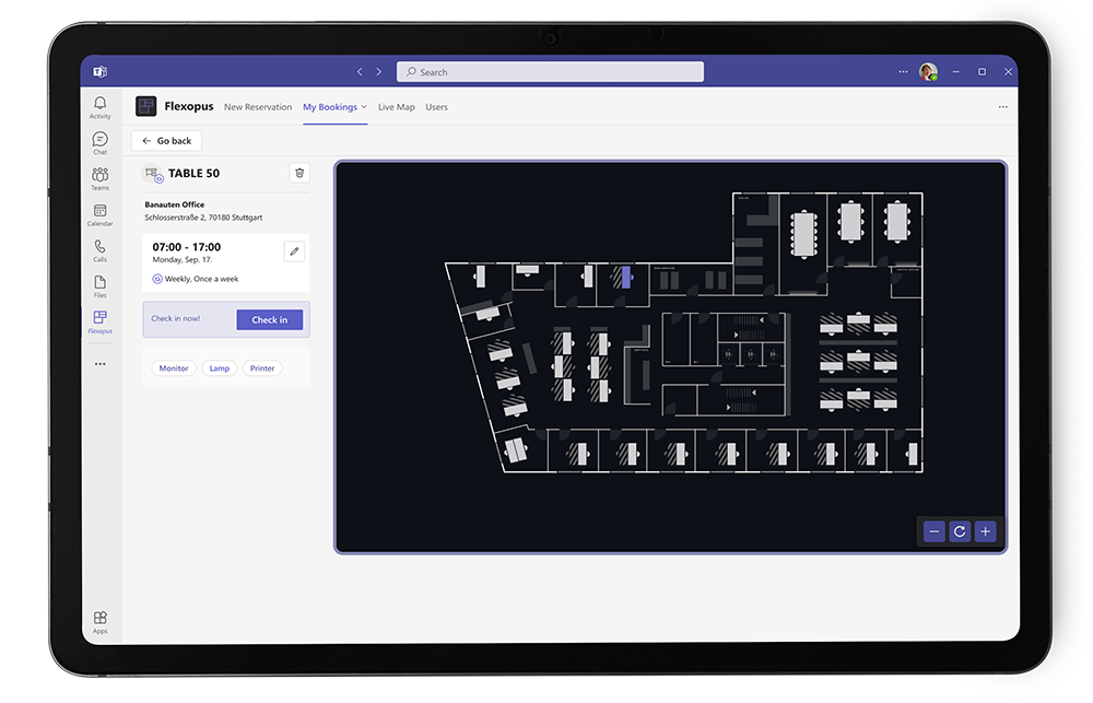 Digital signage display on conference rooms | Flexopus