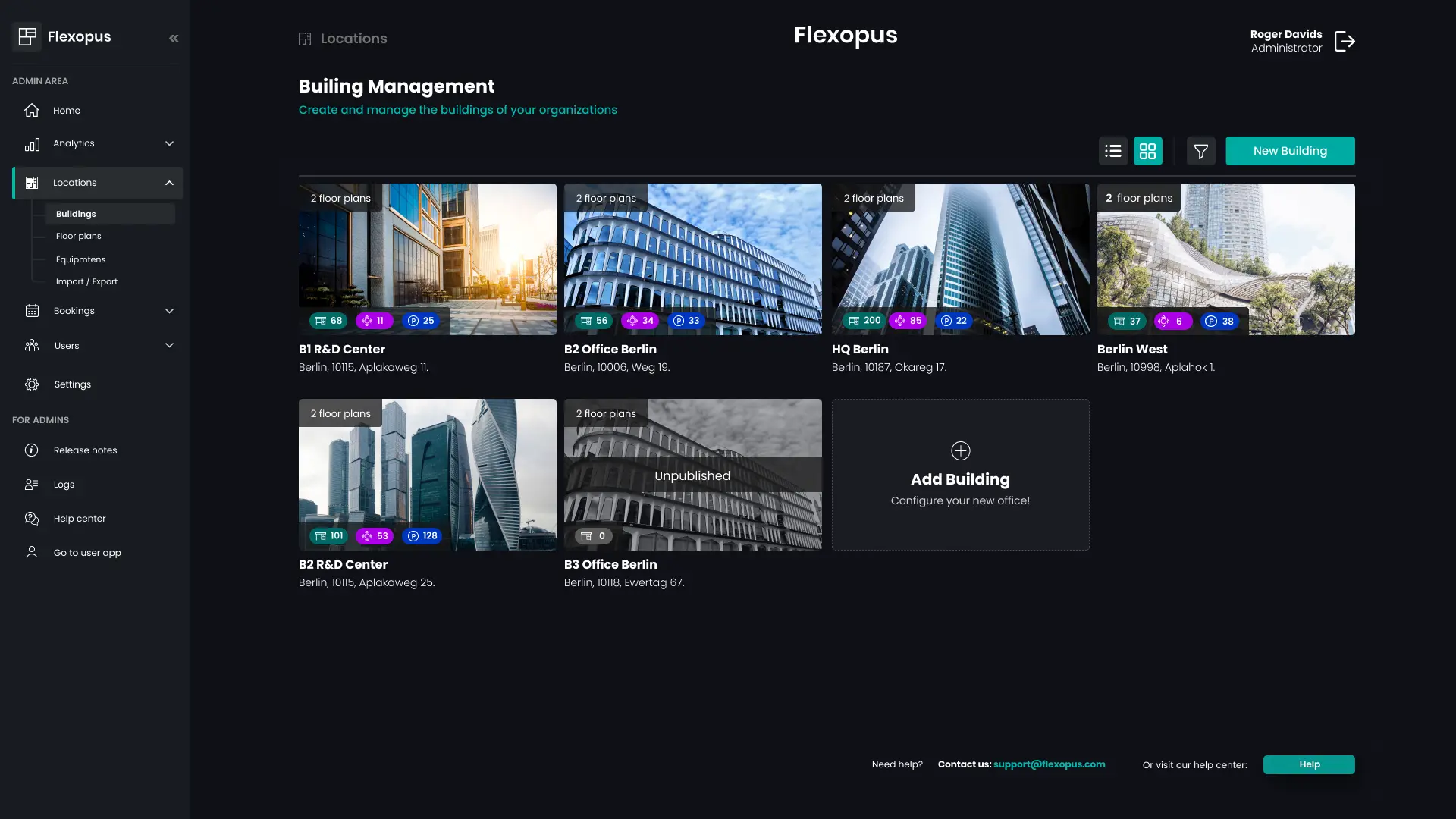 Functions of the hot desk booking software | Flexopus