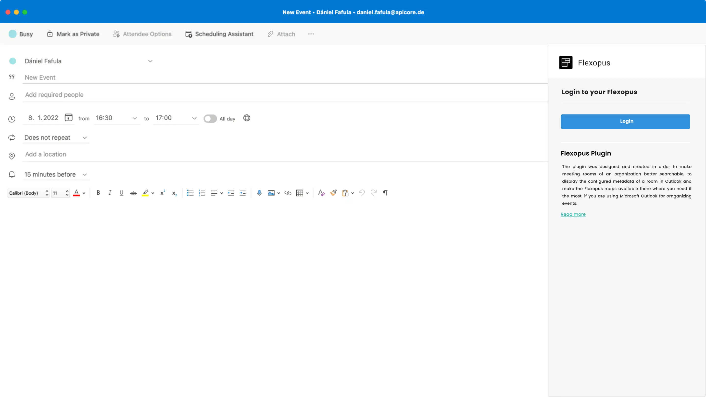 Das Buchungssystem für Microsoft Outlook | Flexopus