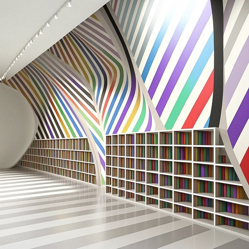 Bridget Riley Midjourney style | Andrei Kovalev's Midlibrary