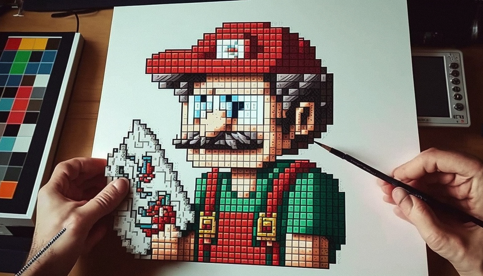 Pixel drawing Midjourney style | Andrei Kovalev's Midlibrary