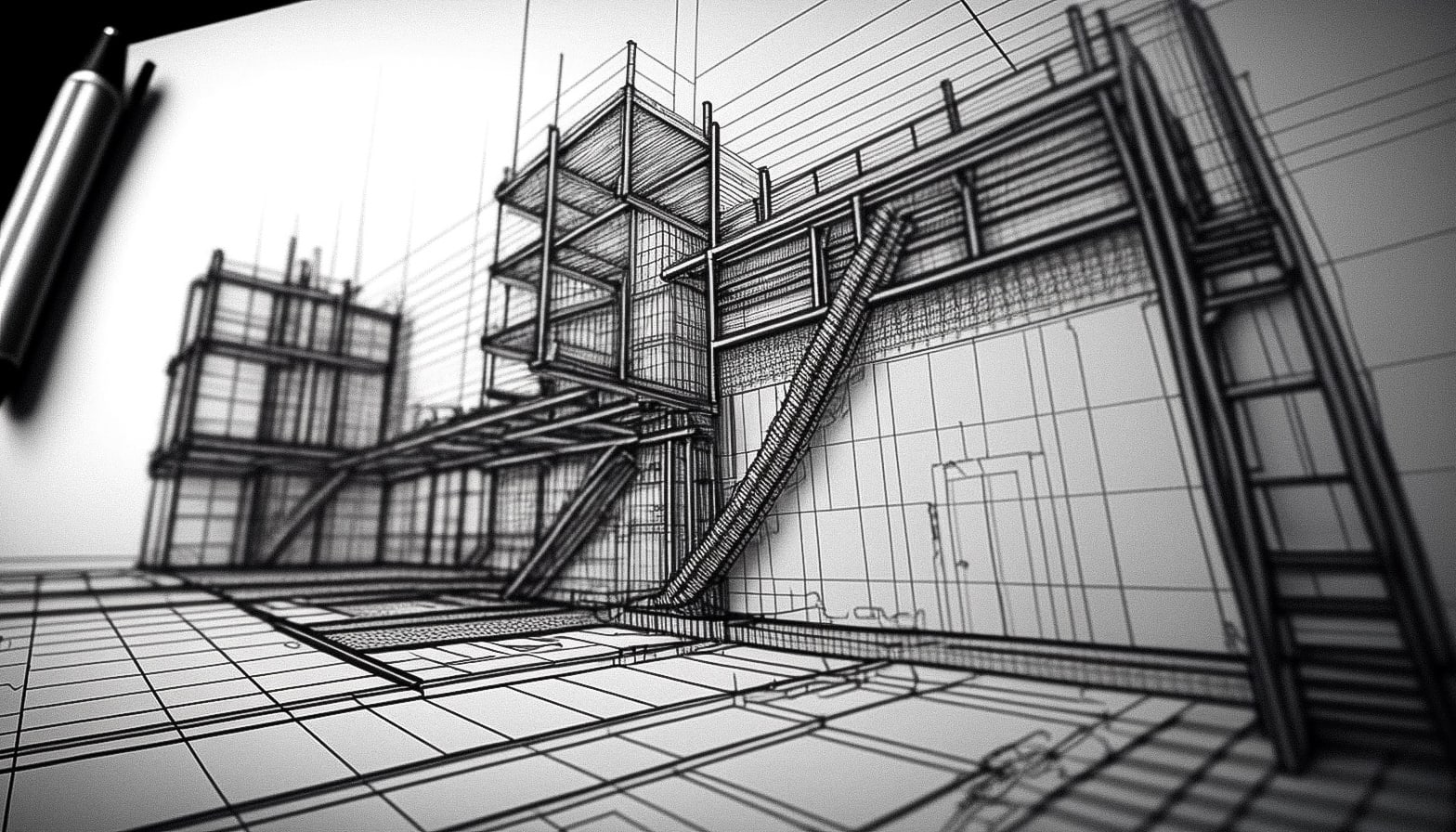 Wireframe drawing Midjourney style | Andrei Kovalev's Midlibrary