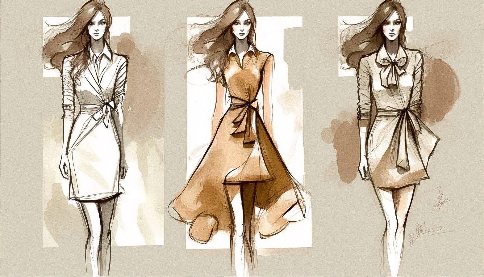 Fashion sketch Midjourney style | Andrei Kovalev's Midlibrary