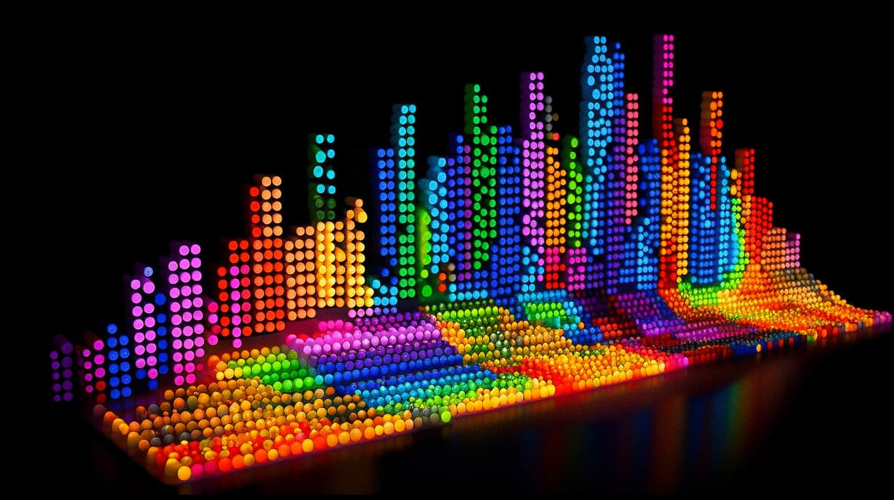 Lite Brite art Midjourney style | Andrei Kovalev's Midlibrary