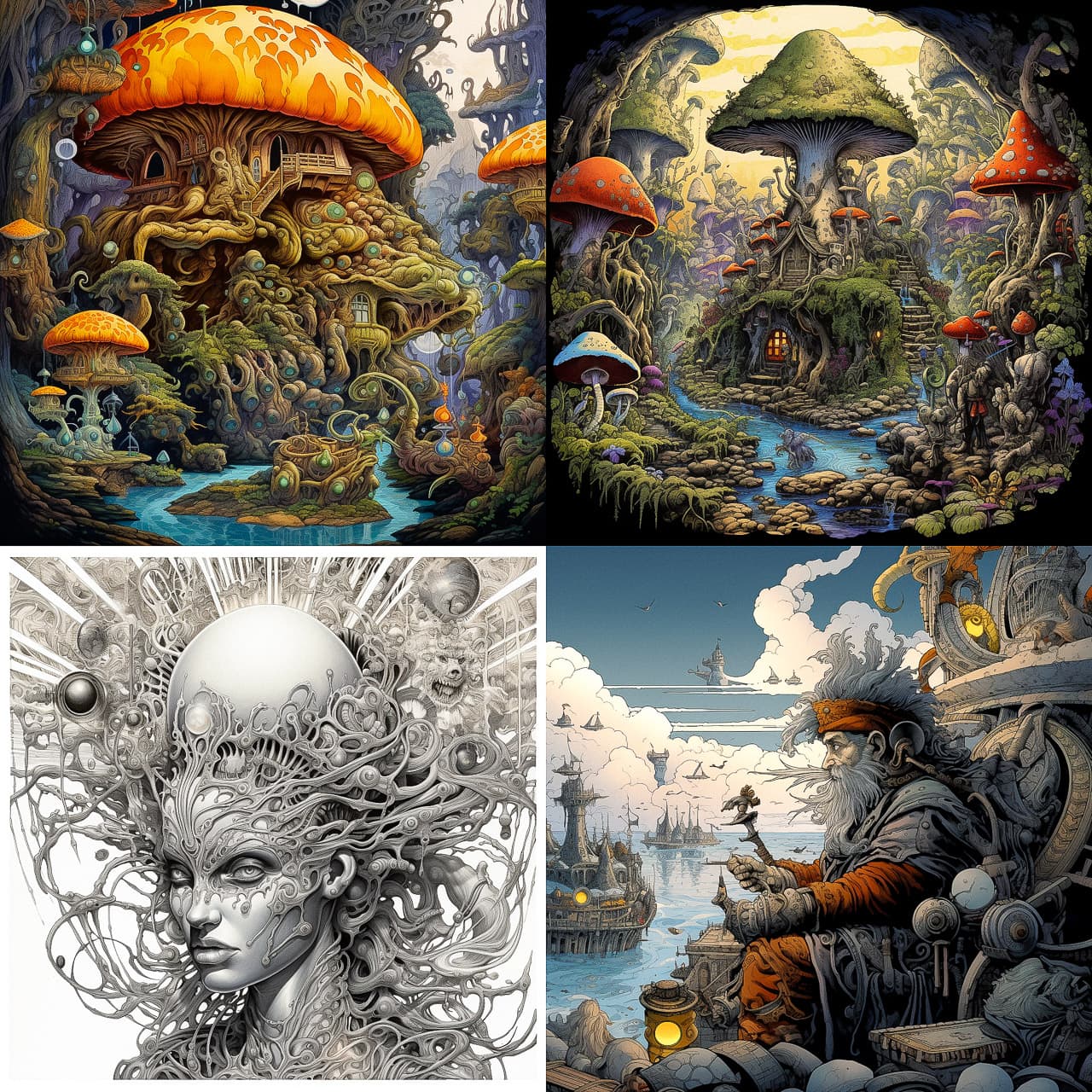 Illustrators Midjourney AI Styles | Andrei Kovalev's Midlibrary 2.0