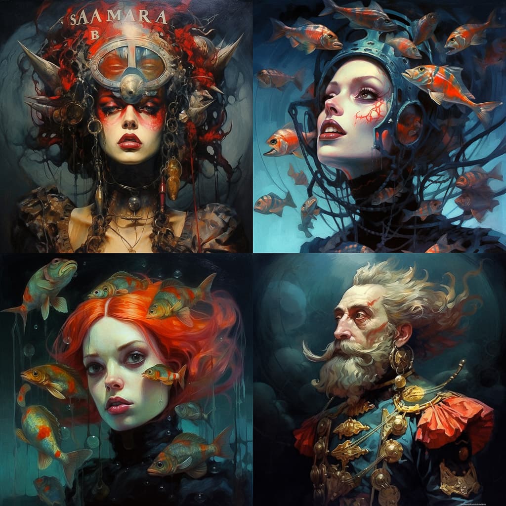 Illustrators Midjourney AI Styles | Andrei Kovalev's Midlibrary 2.0