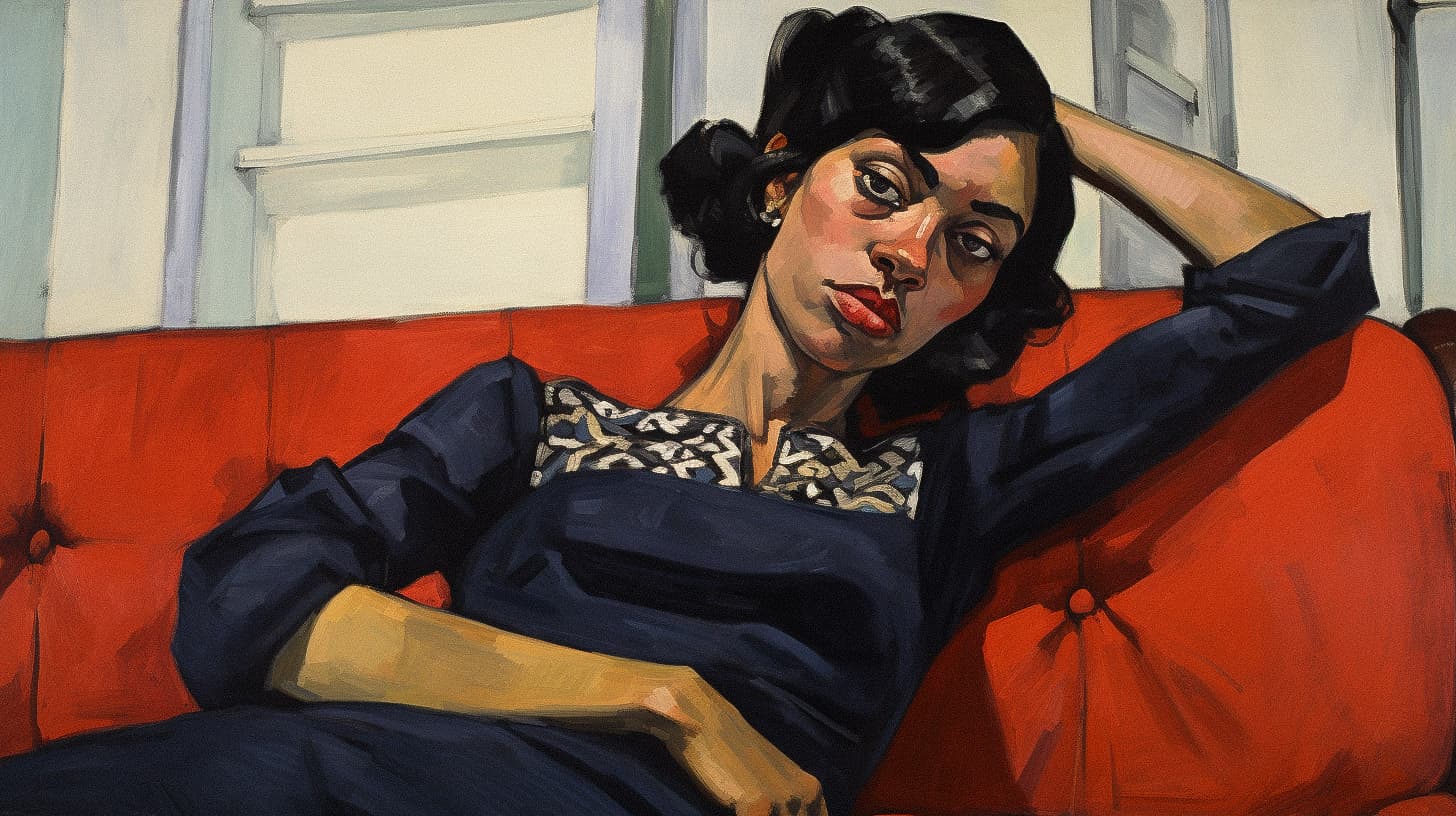 Alice Neel Midjourney style | Andrei Kovalev's Midlibrary