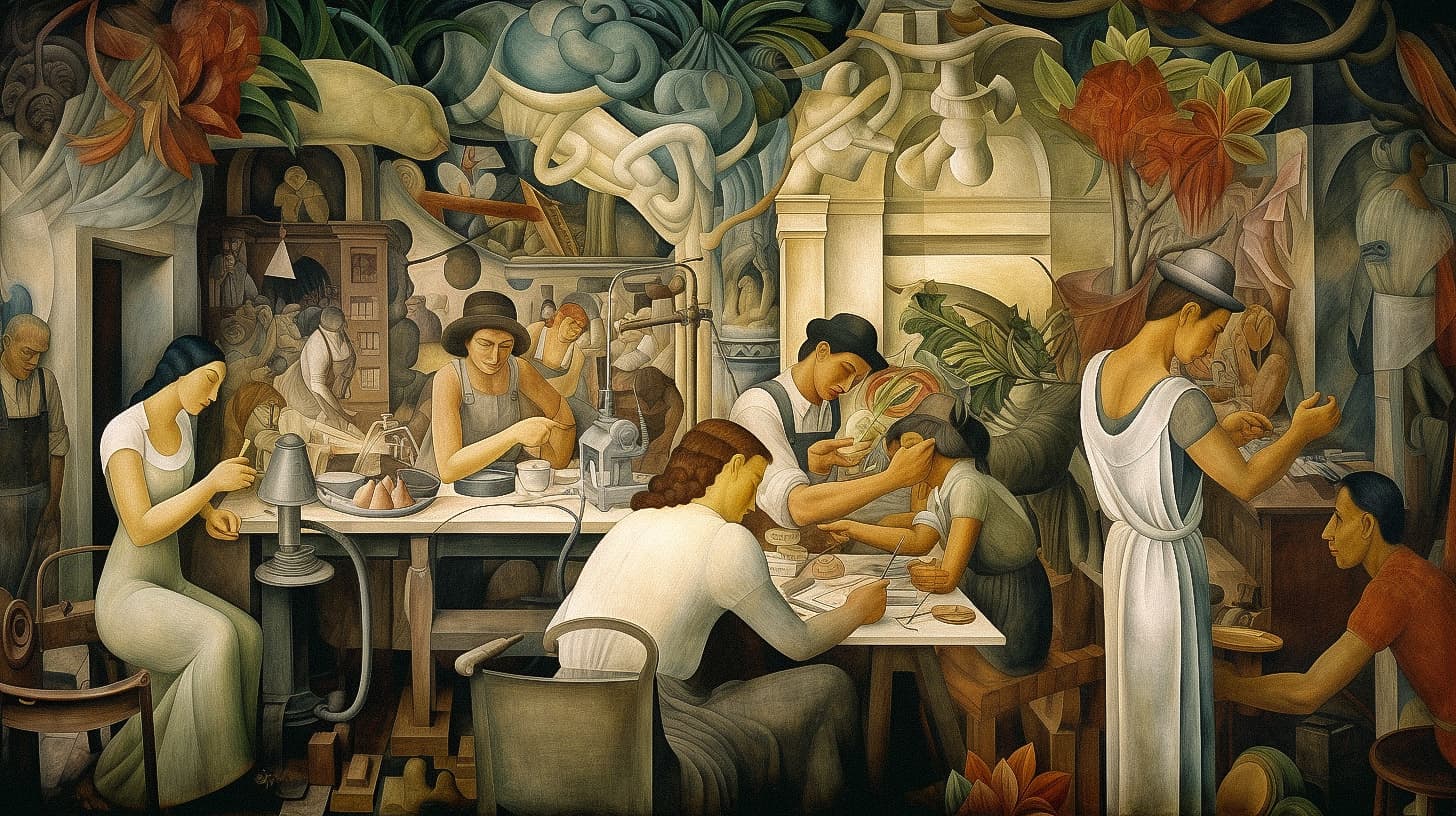 Diego Rivera Midjourney style | Andrei Kovalev's Midlibrary