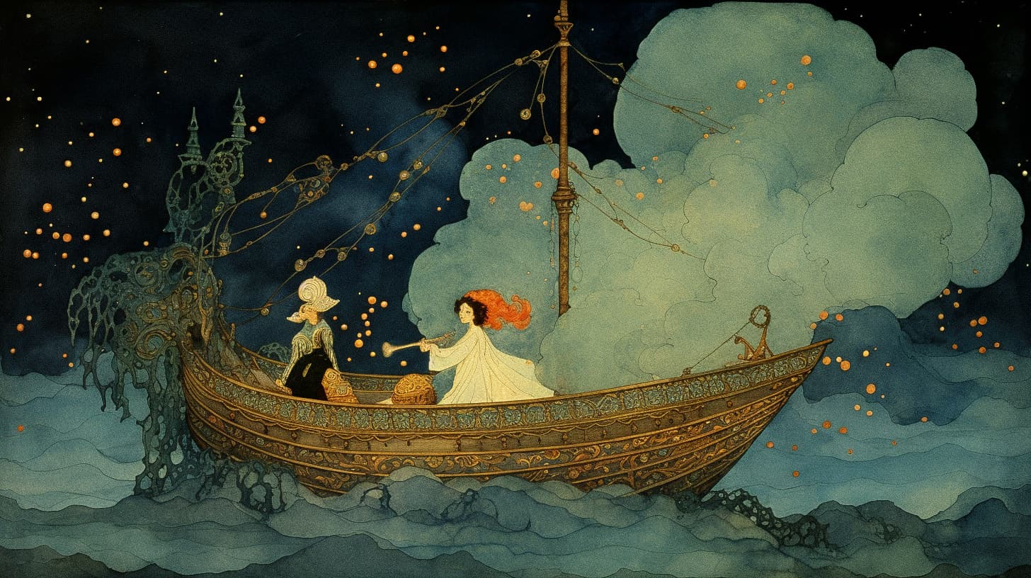 Edmund Dulac Midjourney style | Andrei Kovalev's Midlibrary