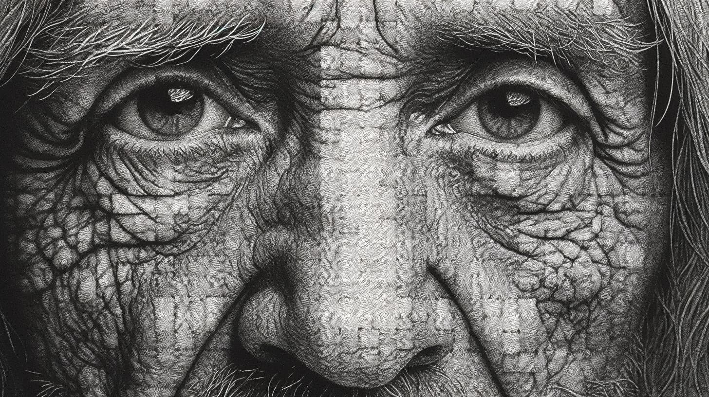 Chuck Close Midjourney style | Andrei Kovalev's Midlibrary