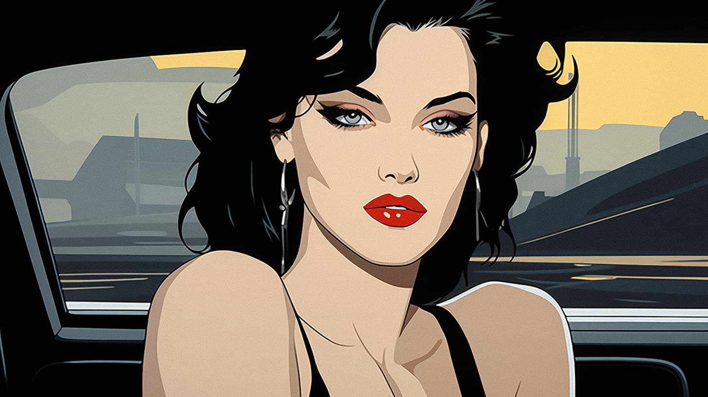 Patrick Nagel Midjourney style | Andrei Kovalev's Midlibrary