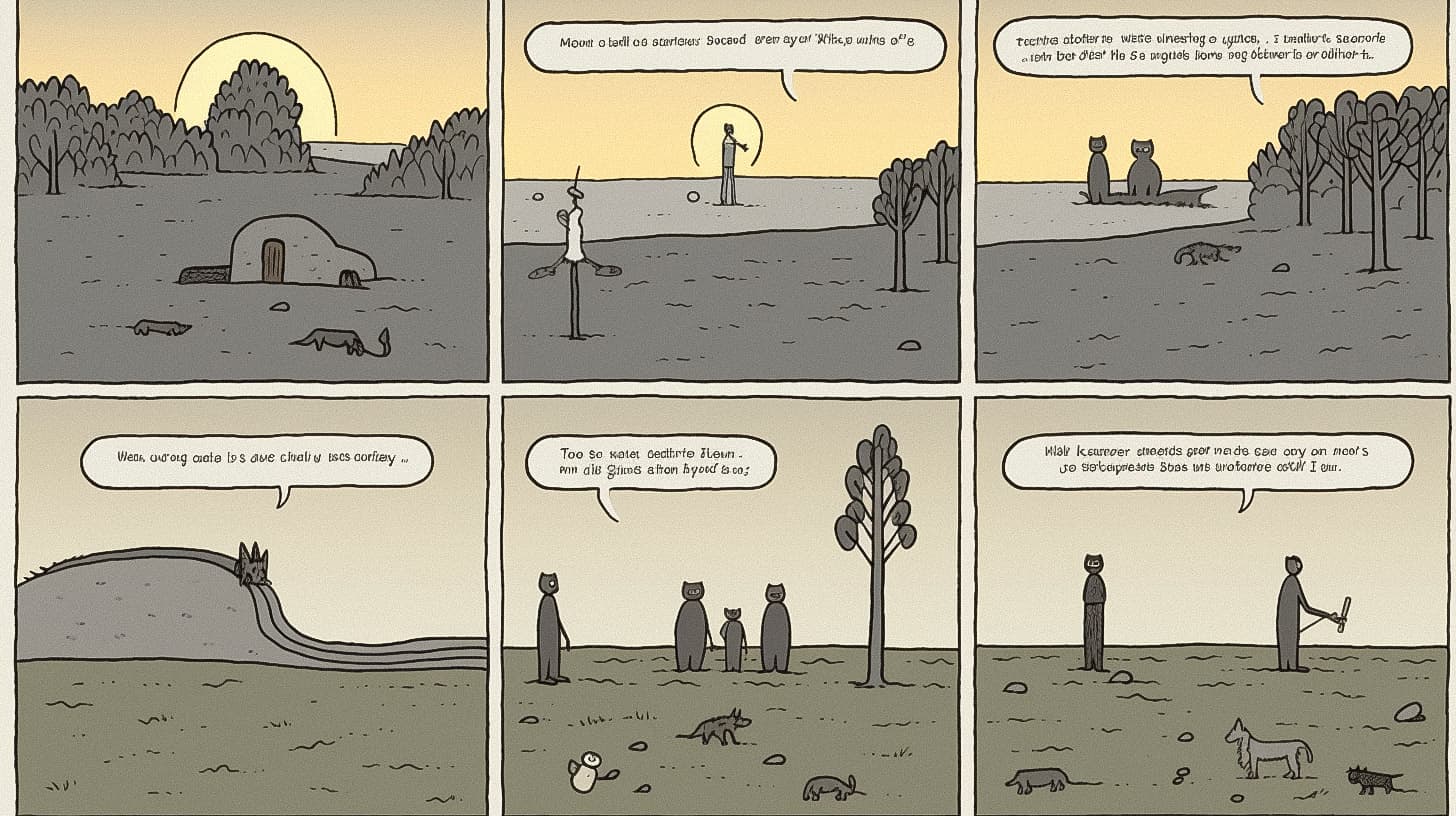 Tom Gauld Midjourney style | Andrei Kovalev's Midlibrary