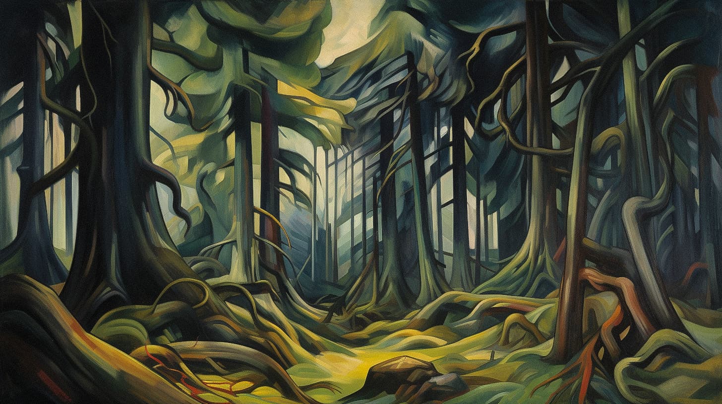 Emily Carr Midjourney style | Andrei Kovalev's Midlibrary