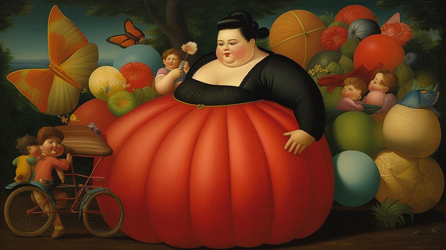 Fernando Botero Midjourney style | Andrei Kovalev's Midlibrary