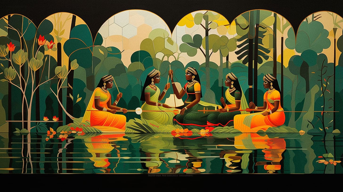 Thota Vaikuntam Midjourney style | Andrei Kovalev's Midlibrary