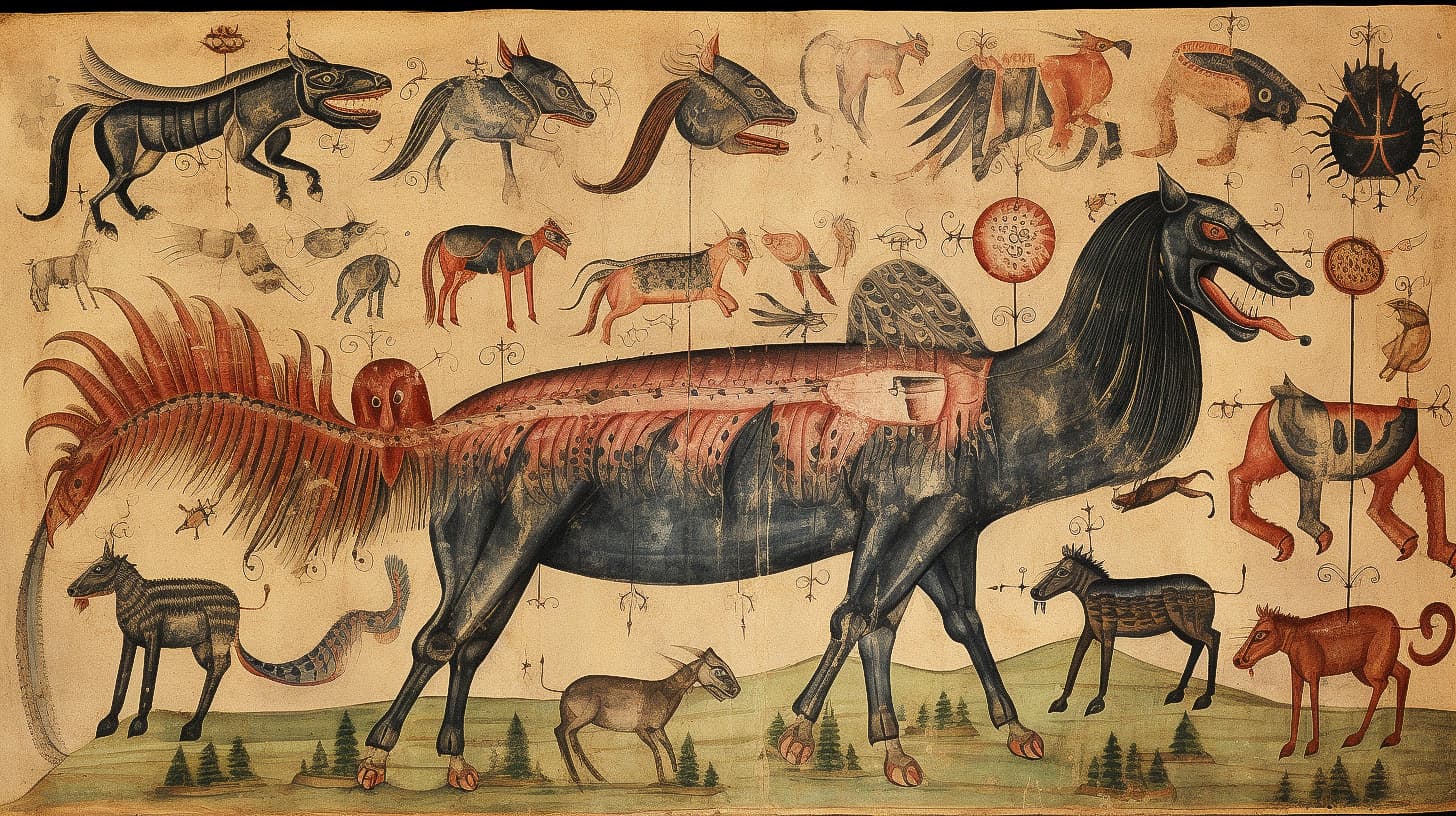 Aberdeen Bestiary Midjourney style | Andrei Kovalev's Midlibrary