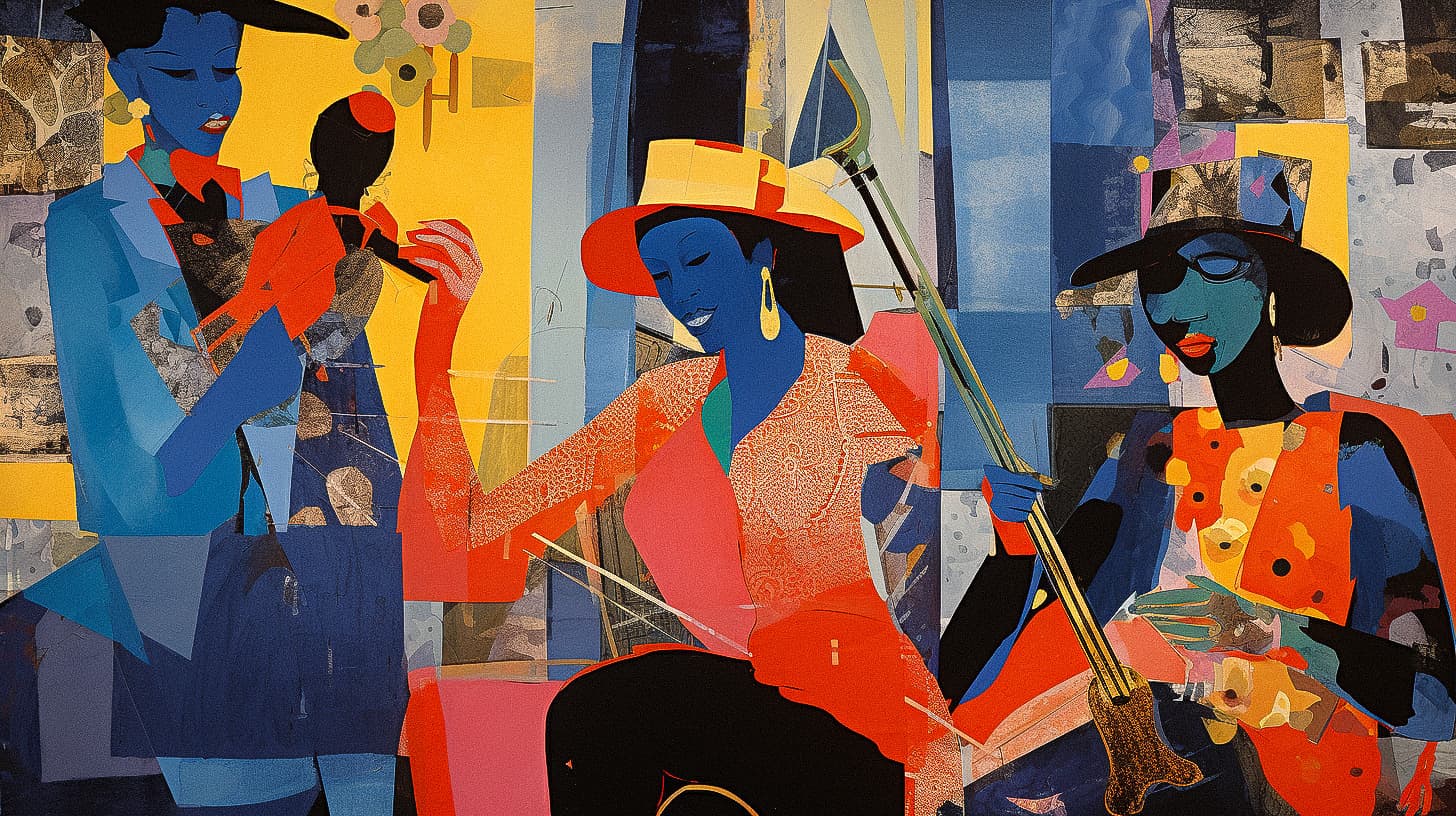 Romare Bearden Midjourney style | Andrei Kovalev's Midlibrary