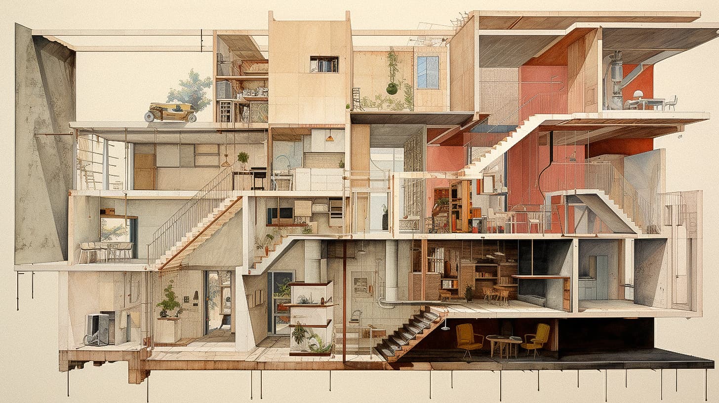 Sectional view Midjourney style | Andrei Kovalev's Midlibrary