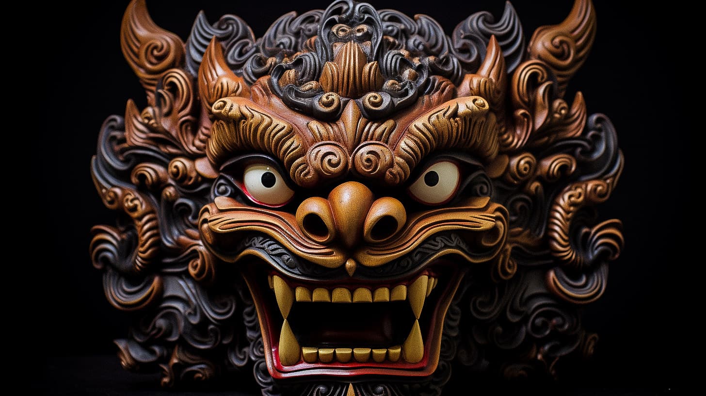 Barong mask Midjourney style | Andrei Kovalev's Midlibrary