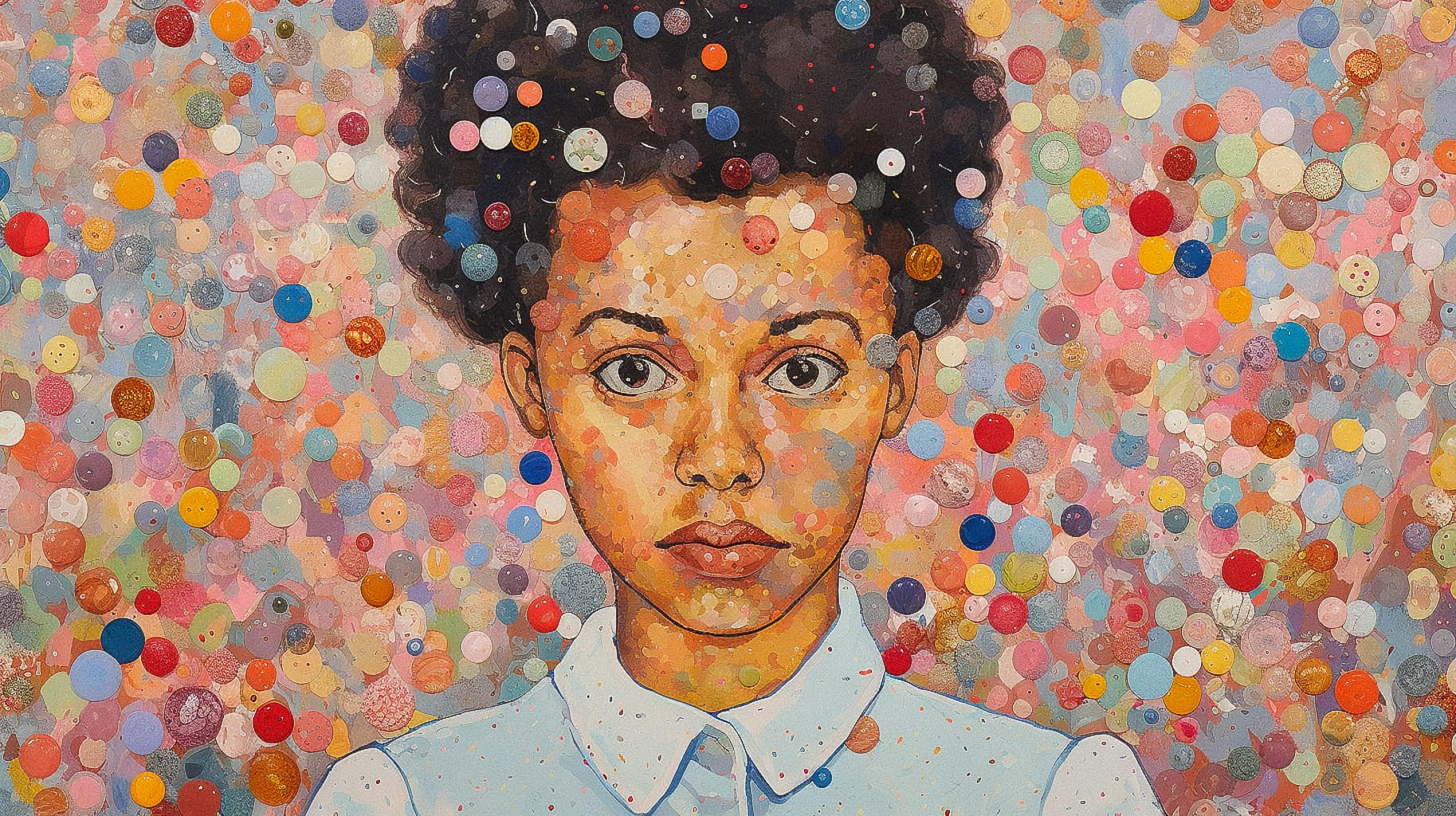 Howardena Pindell Midjourney style | Andrei Kovalev's Midlibrary