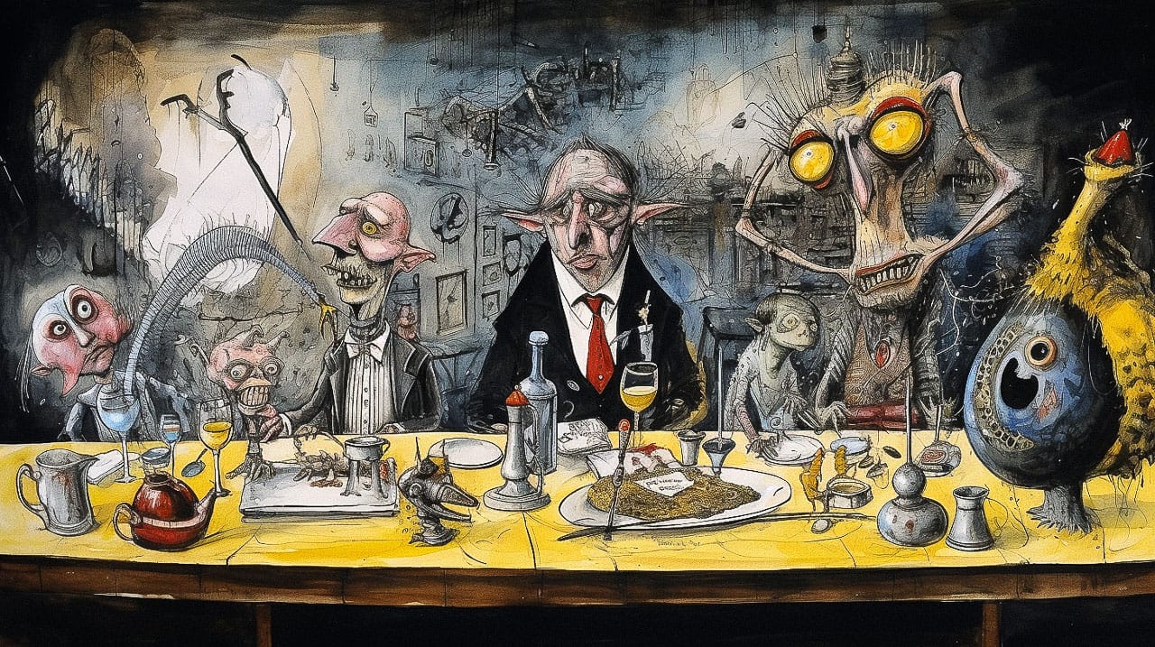 Martin Rowson Midjourney style | Andrei Kovalev's Midlibrary