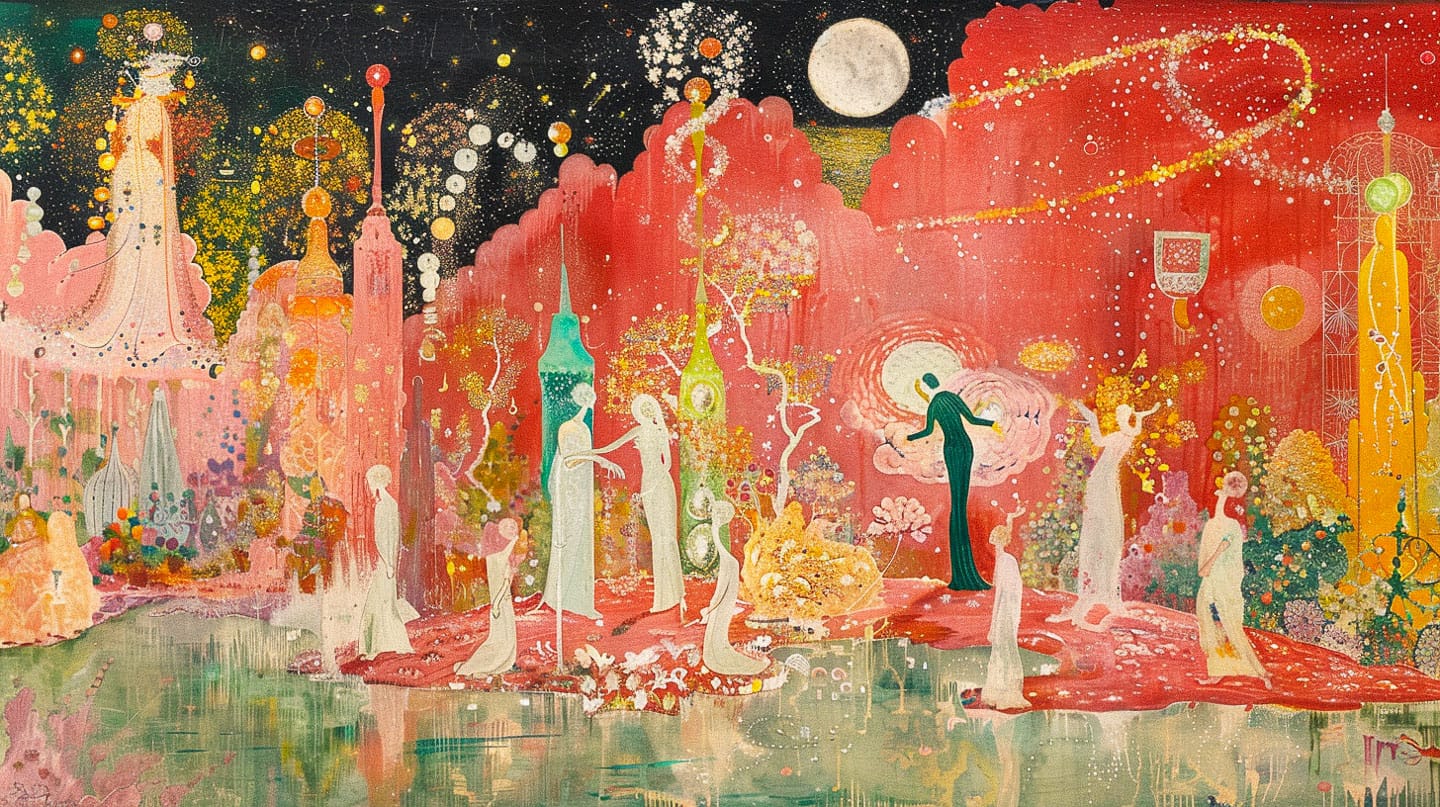 Florine Stettheimer Midjourney style | Andrei Kovalev's Midlibrary