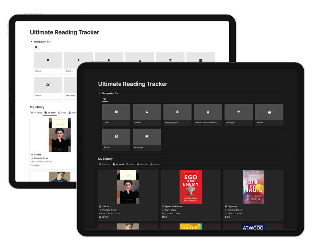Notion Reading Tracker - All-in-One Notion Template