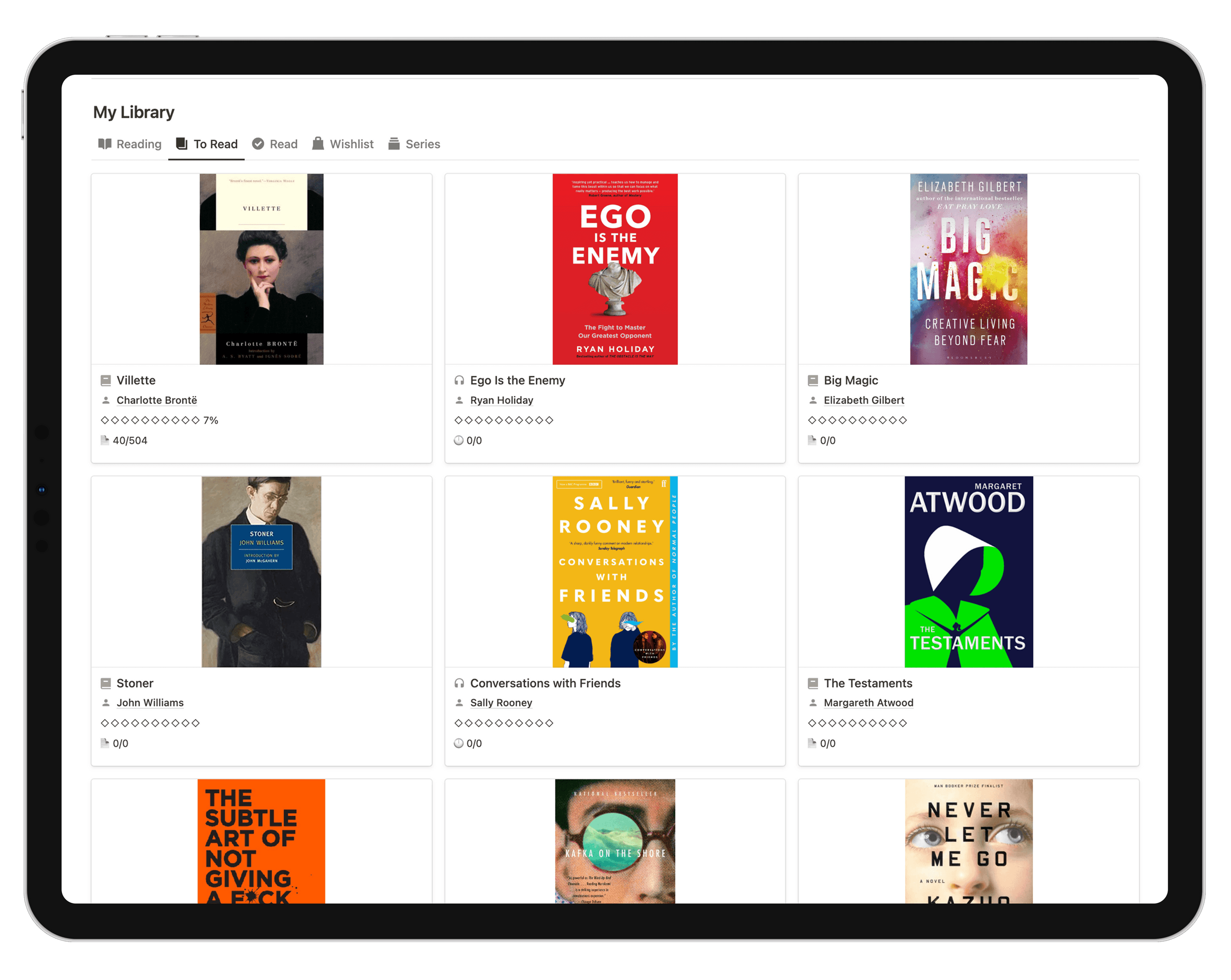 Notion Reading Tracker - All-in-One Notion Template