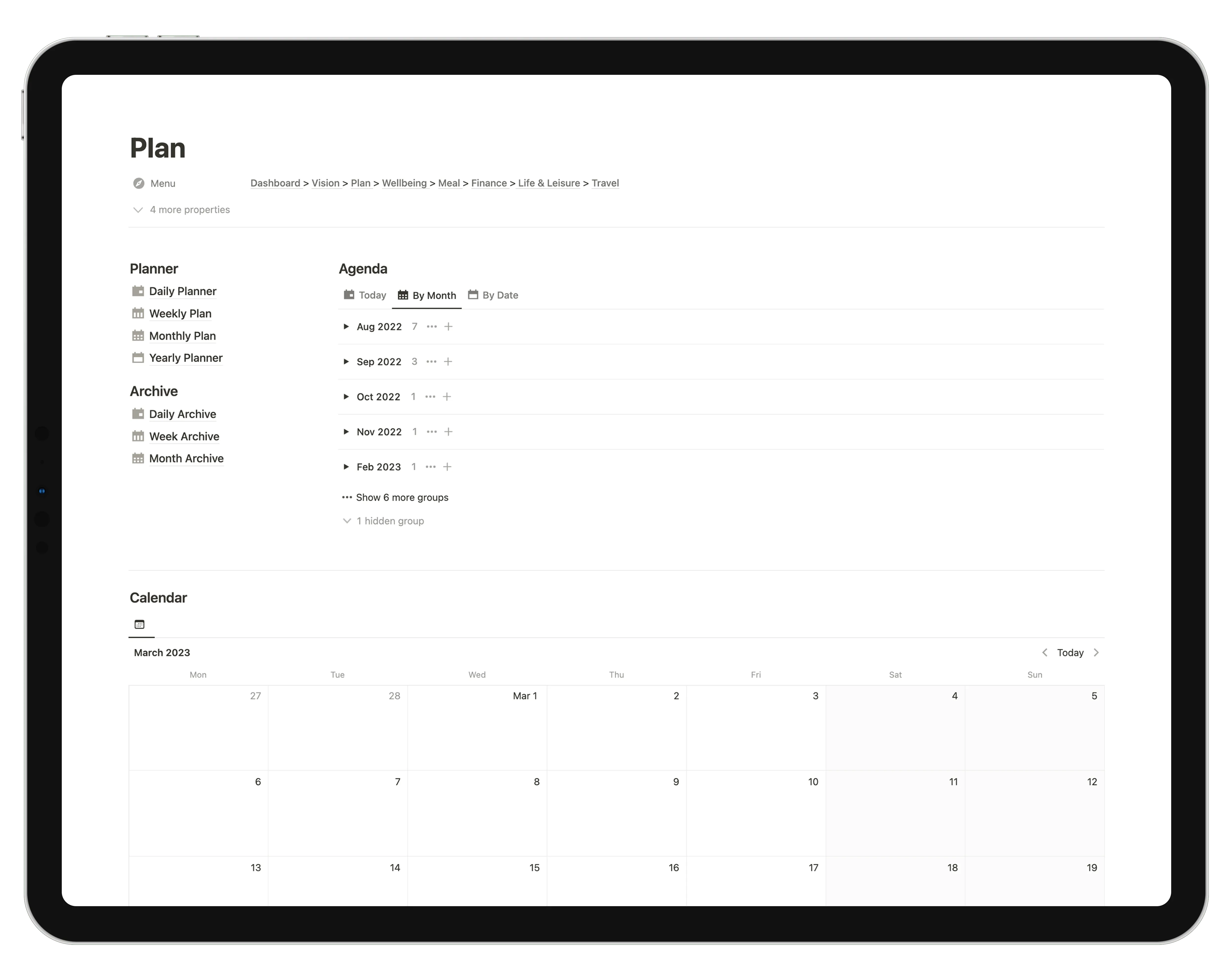 Notion Life Planner - All-in-One Notion Template