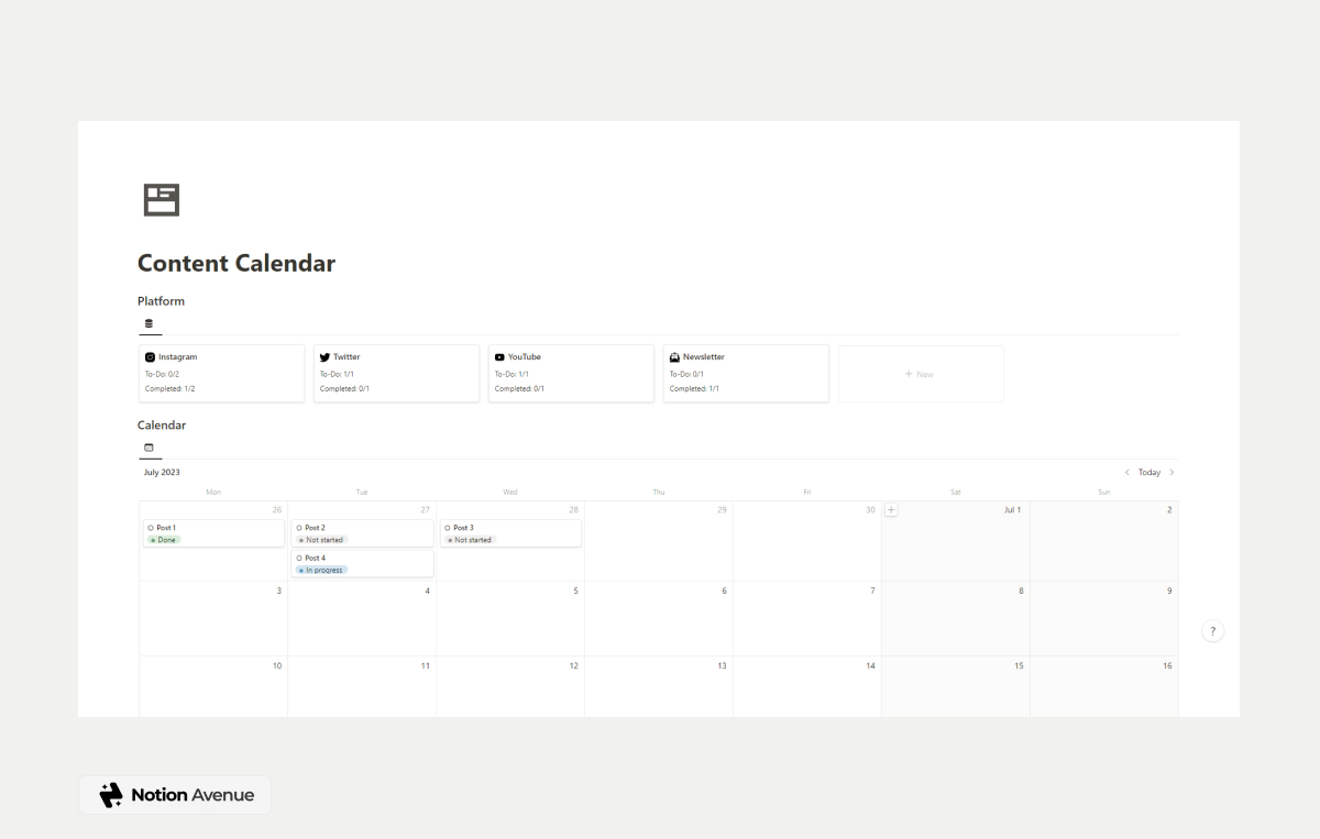 15 Notion Social Media Planner & Content Calendars to Grow your ...