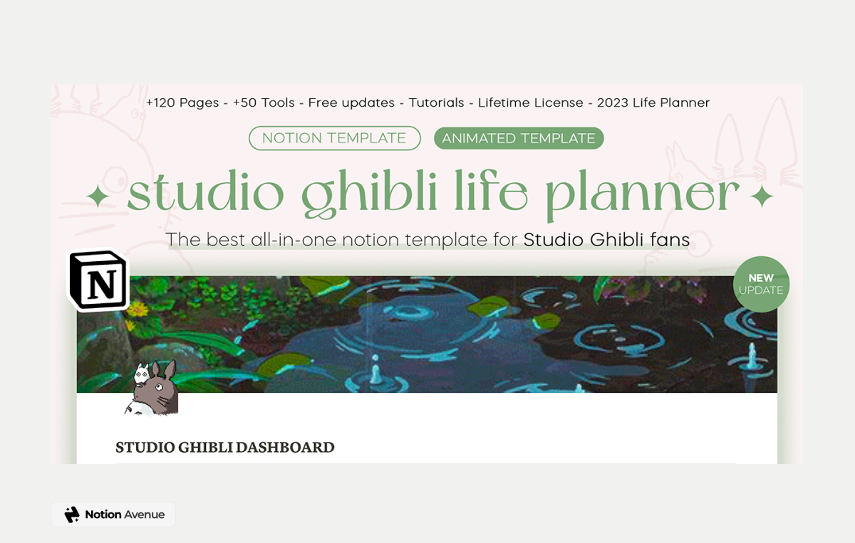 22+ Stunning Anime & Studio Ghibli Notion Templates (+ Resources)