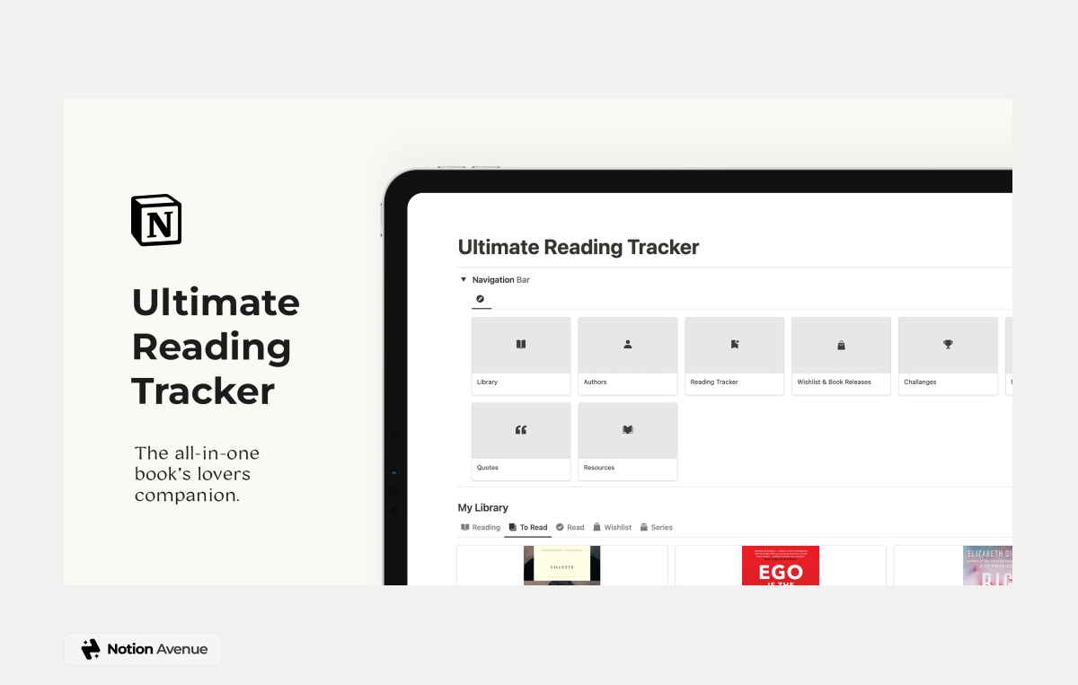 18+ Best & Aesthetic Notion Reading List & Book Tracker Templates