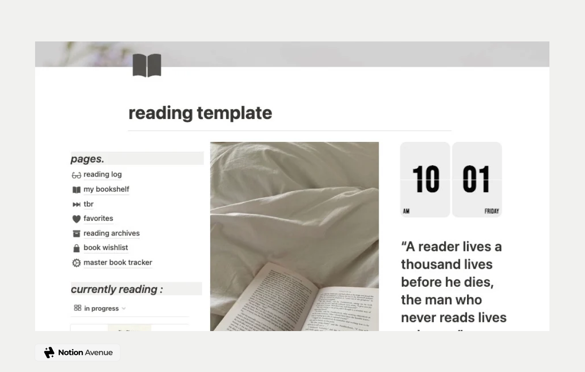 18+ Best & Aesthetic Notion Reading List & Book Tracker Templates