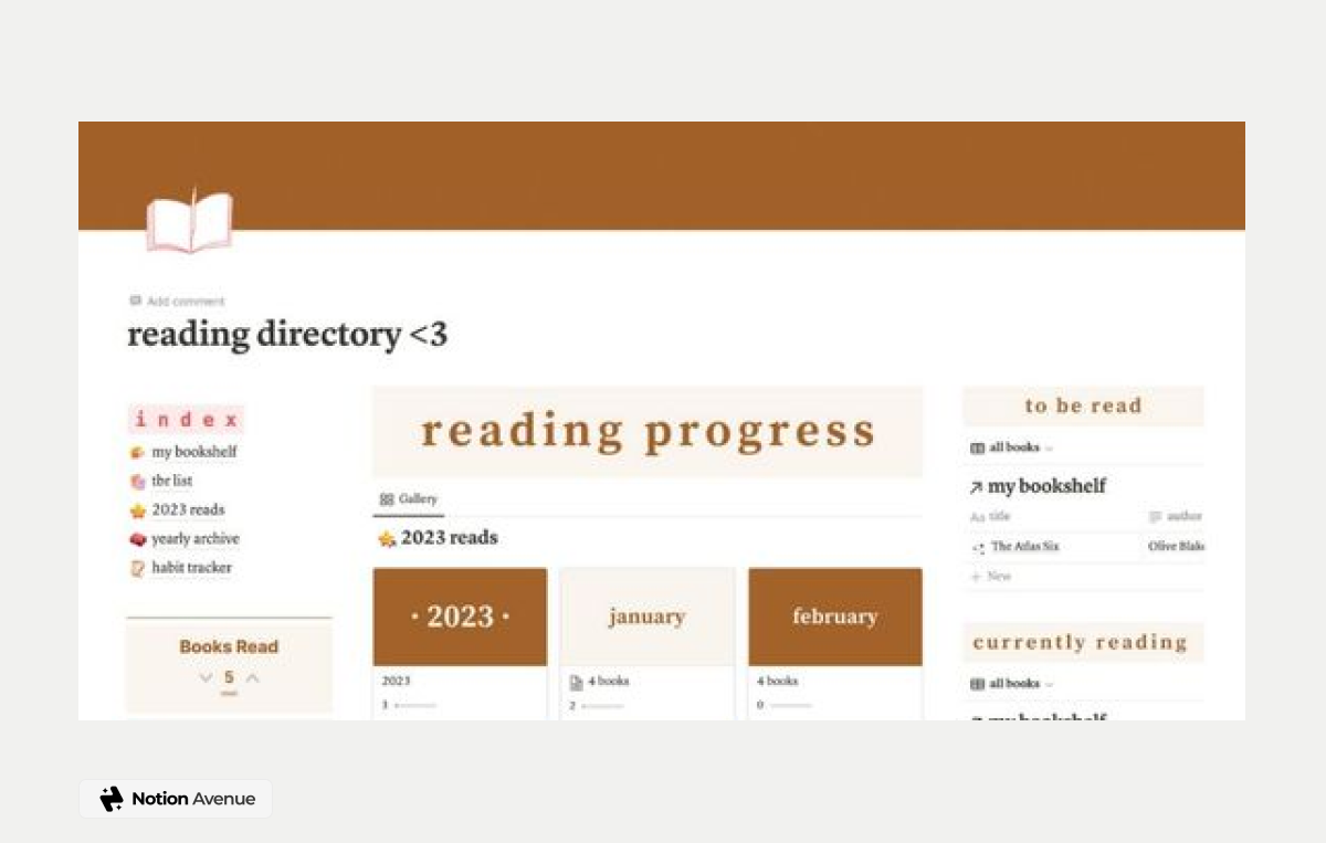 18+ Best & Aesthetic Notion Reading List & Book Tracker Templates