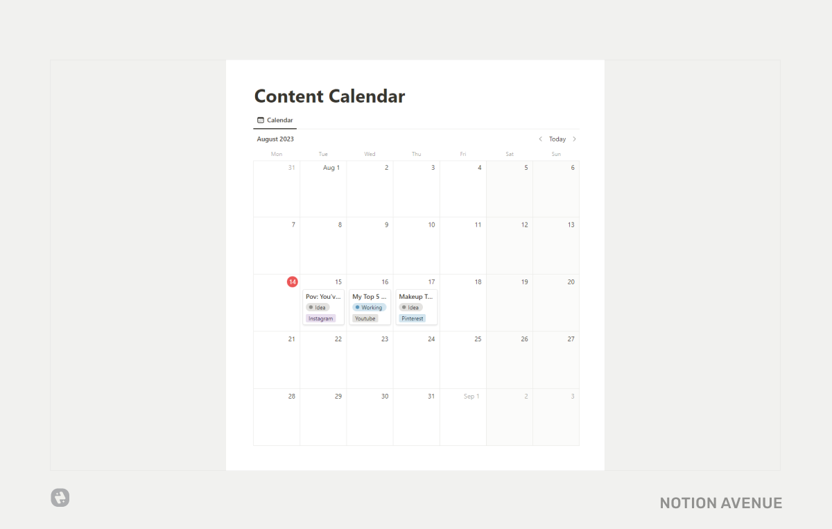 15 Notion Social Media Planner & Content Calendars to Grow your ...